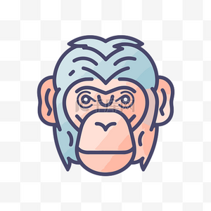 猴子头的线矢量图标素材图片免费下载-千库网