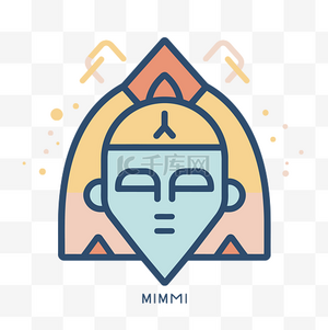 带有小 mimi 标志的成年女性肖像 向量素材图片免费下载-千库网