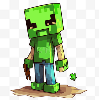 我的世界2d方块图片素材-我的世界2d方块模板图片下载-千库网