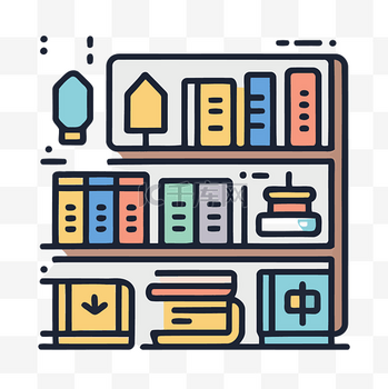 书架矢量图标图片-书架矢量图标素材-书架矢量图标模板图片下载-千库网