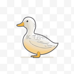 白色背景上的鸭子图标 向量素材图片免费下载-千库网