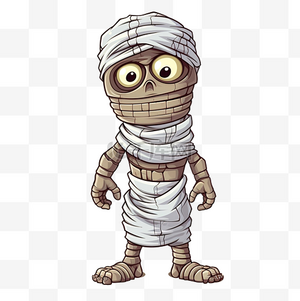 卡通木乃伊插画木乃伊万圣节 egipt素材图片免费下载-千库网