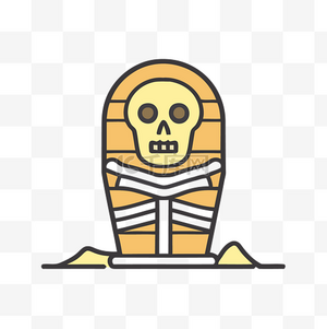 由细线制成的木乃伊图标 向量素材图片免费下载-千库网