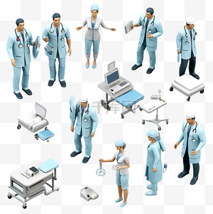 Doctors Medical 3d 插图素材图片免费下载-千库网