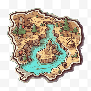 地图卡通图片-地图卡通图片素材免费下载-千库网