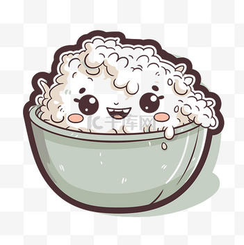 简笔米饭设计素材-简笔米饭模板设计-海报EPS图片下载-千库网