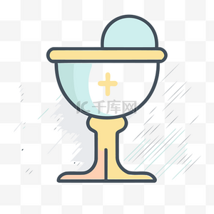 带十字架的圣杯的图标 向量素材图片免费下载-千库网