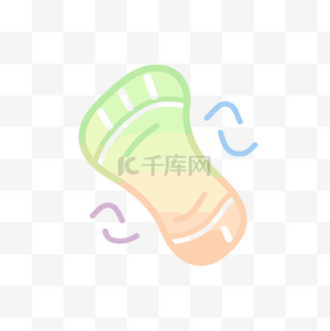 描绘脚的卡通颜色符号 向量素材图片免费下载-千库网