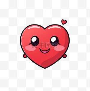 爱可爱的心卡通表情符号素材图片免费下载-千库网