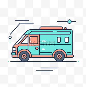 线性设计中的 rv 图标 向量素材图片免费下载-千库网