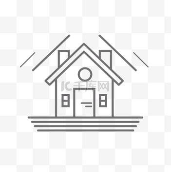 房屋icon设计素材-房屋icon模板设计-海报PNG图片下载-千库网