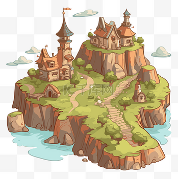 卡通位置地点介绍_EPS_素材_图片-千库网