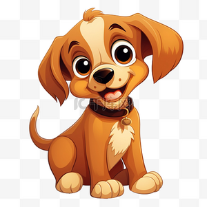 可爱的卡通狗 PNG 文件素材图片免费下载-千库网