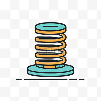 弹簧图标彩色图片_弹簧图标彩色素材-弹簧图标彩色图片大全-千库网