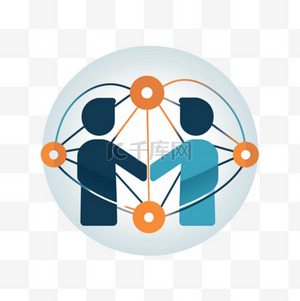 数字艺术牵手图标元素立体免抠图案素材图片免费下载-千库网