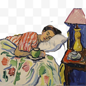 彩画睡觉元素立体免抠图案素材图片免费下载-千库网