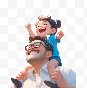 爸爸卡通图片-爸爸卡通素材-爸爸卡通模板图片下载-千库网