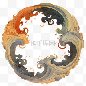 云朵古风元素立体免抠图案素材图片免费下载-千库网