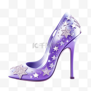 紫色高跟鞋元素立体免抠图案素材图片免费下载-千库网