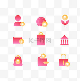 聚财富图标icon设计素材-聚财富图标AI模板下载-千库网