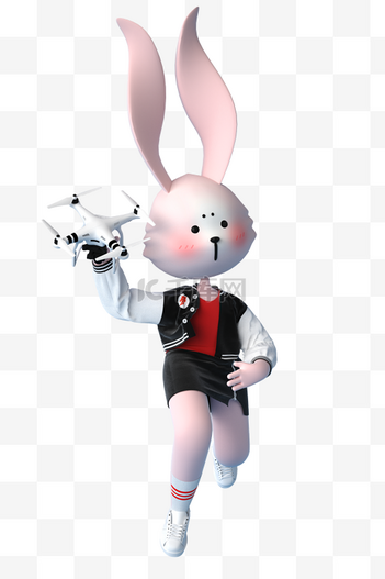 无人机卡通设计素材-无人机卡通模板设计-海报C4D图片下载-千库网