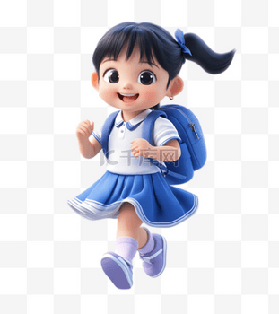 可爱的小女生卡通图片素材-可爱的小女生卡通模板图片下载-千库网