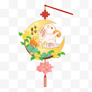 中秋国潮兔子花灯灯笼设计素材图片免费下载-千库网