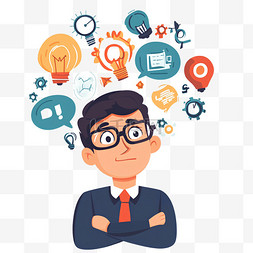 思考的人简笔画图片-思考的人简笔画图片素材免费下载-千库网