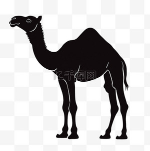 站立的骆驼的剪影素材图片免费下载-千库网