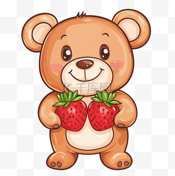 草莓熊电脑桌面壁纸图片素材-草莓熊电脑桌面壁纸模板图片下载-千库网