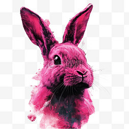 粉红兔子电脑壁纸图片-粉红兔子电脑壁纸图片素材免费下载-千库网