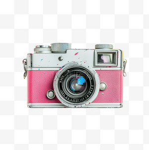 带有彩色油漆的老式相机素材图片免费下载-千库网