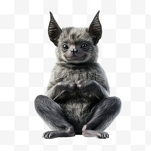 可爱的蝙蝠坐直素材图片免费下载-千库网