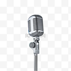 带彩色烟雾的动圈式银色麦克风素材图片免费下载-千库网