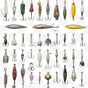 鱼钩和鱼饵商店素材图片免费下载-千库网