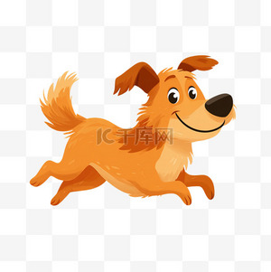 可爱的小狗跑卡通平面素材图片免费下载-千库网