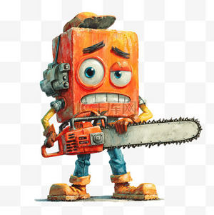 卡通电锯人物素材图片免费下载-千库网
