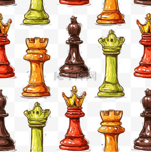 国际象棋王图案卡通风格素材图片免费下载-千库网