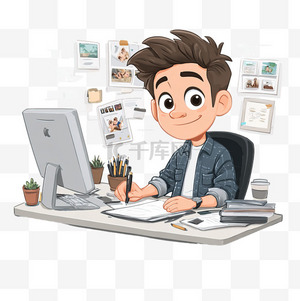 卡通内容作家素材图片免费下载-千库网