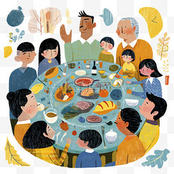家庭围坐讨论图片-家庭围坐讨论图片素材免费下载-千库网