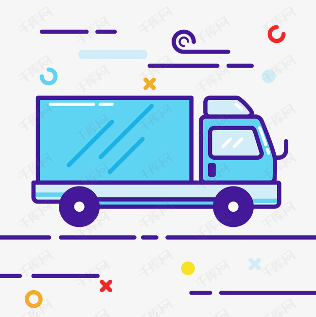 扁平交通工具卡车小图标素材图片免费下载-千库网