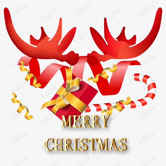 圣诞节红色礼盒装饰素材图片免费下载-千库网