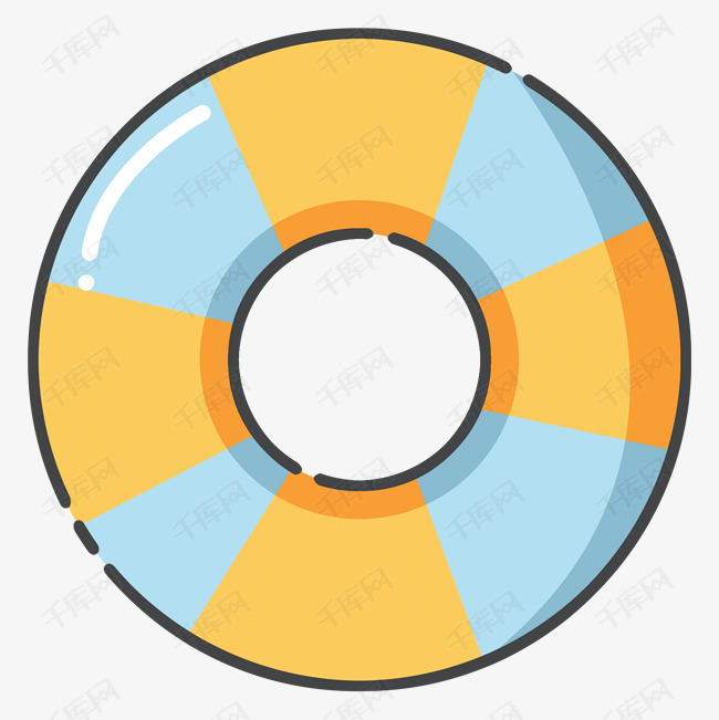 卡通游泳圈矢量图下载素材图片免费下载-千库网