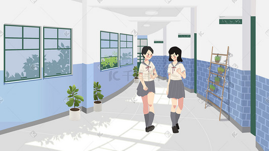 校园清新生活插画图片-校园清新生活插画设计素材免费下载-千库网