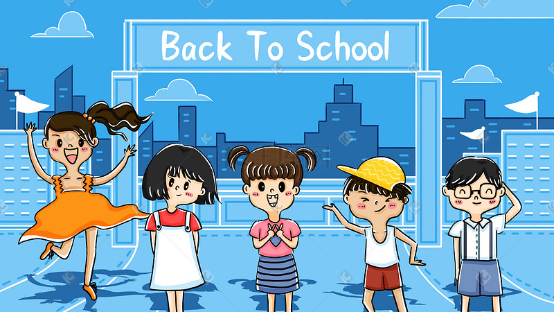 男同学卡通手绘背景图片大全-高清男同学图片下载-千库网