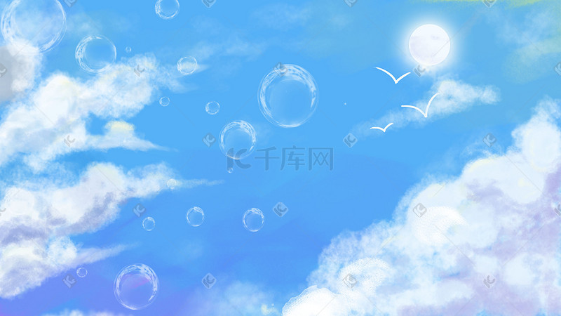 泡泡简笔画插画-泡泡简笔画配图-千库网