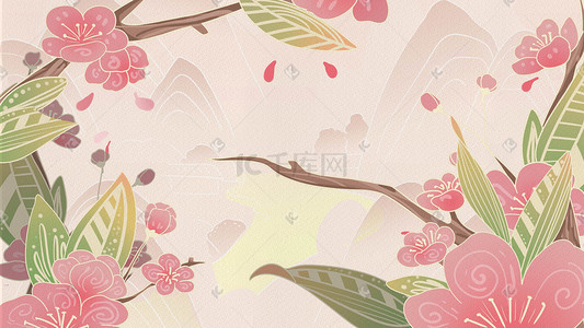 矢量桃树插画图片-矢量桃树插画设计素材免费下载-千库网