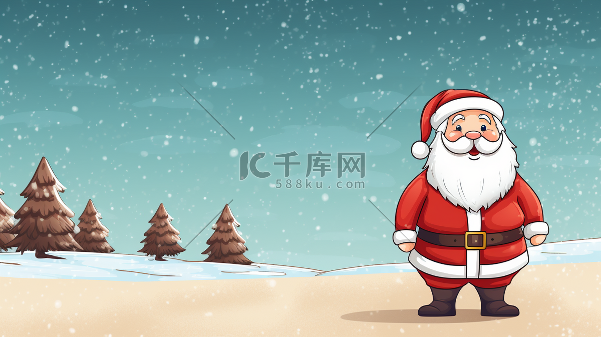 圣诞老人卡通13插画图片-千库网