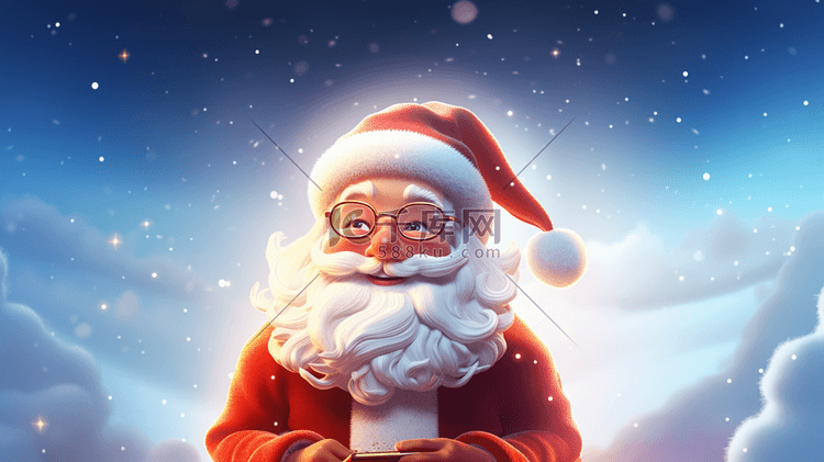 彩色圣诞老人卡通5插画图片-千库网