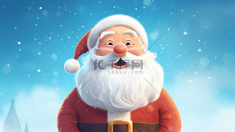 彩色圣诞老人卡通3插画图片-千库网